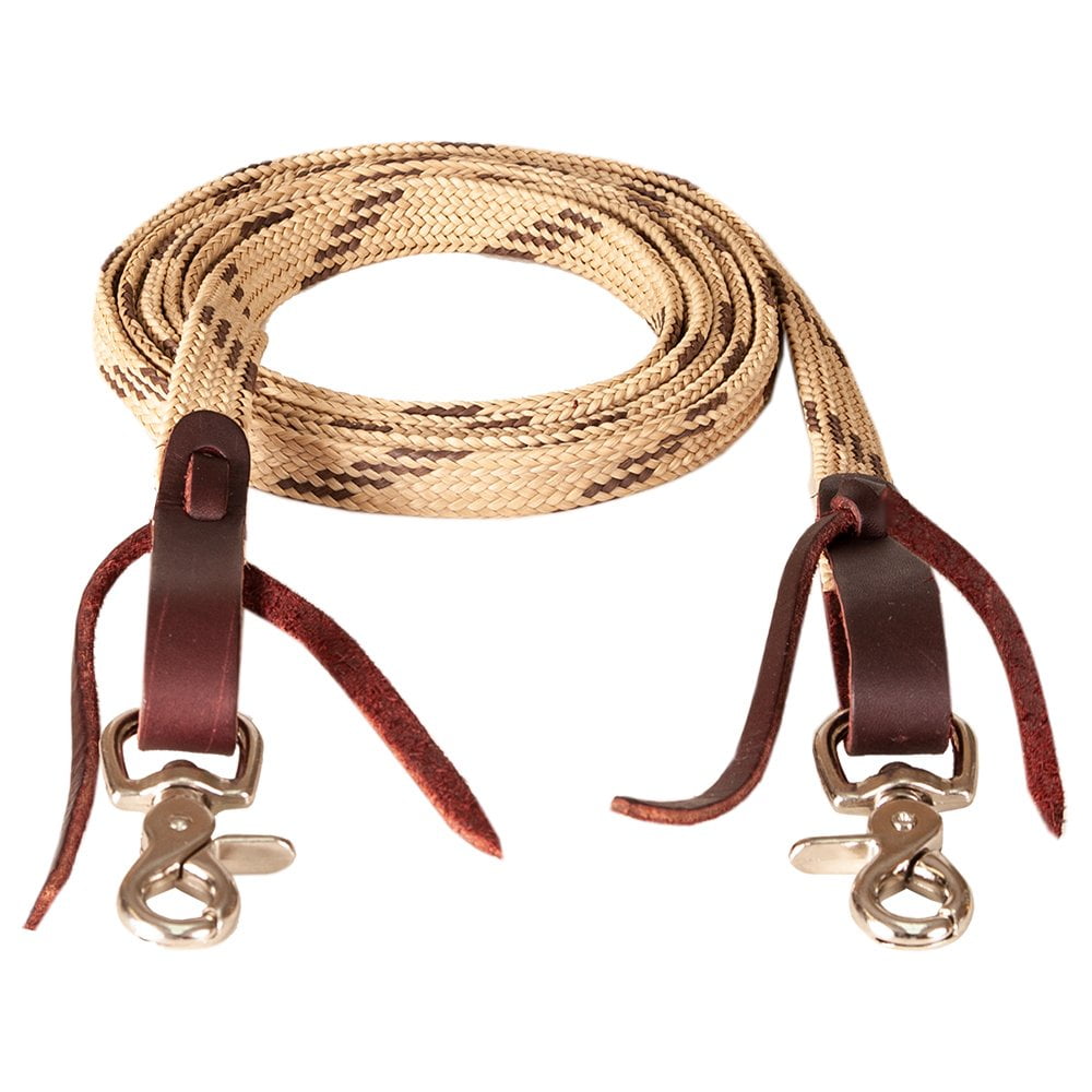 Mustang Flat Roping Reins Tan/Brown - Walmart.com