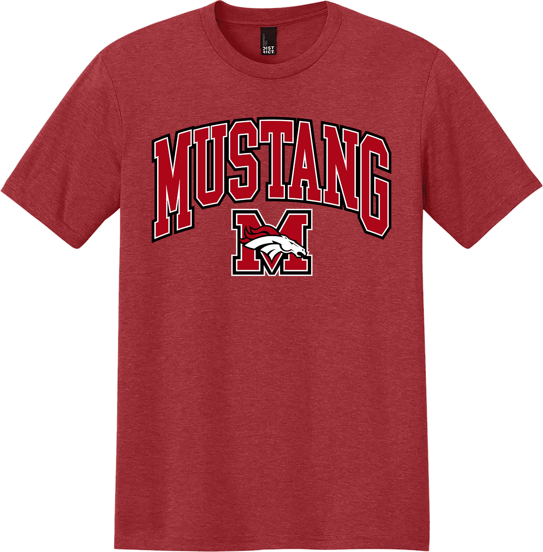 Mustang High School Triblend Classic Fit Short Sleeve T Shirt - Walmart.com