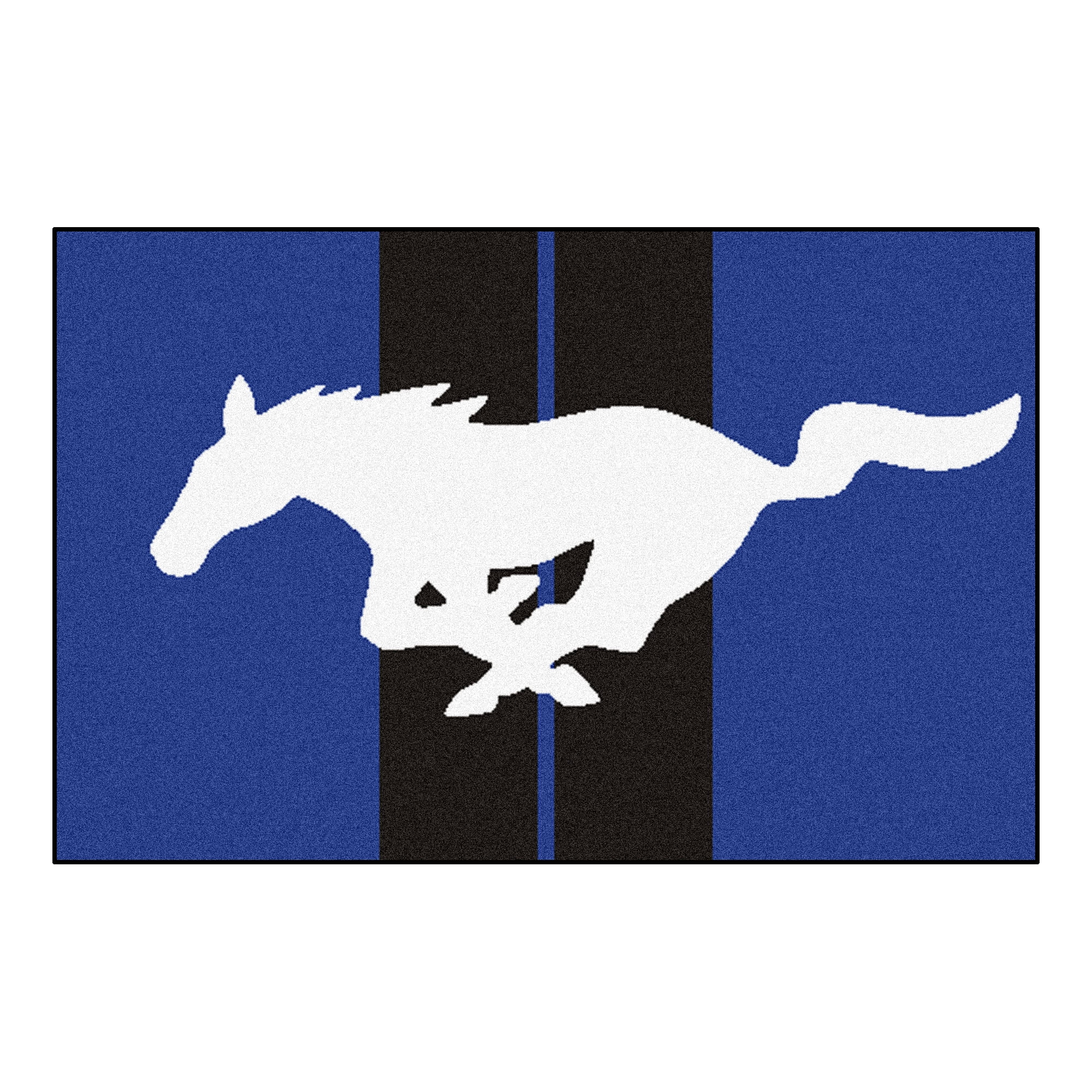 Mustang Horse Starter Rug 19"x30" - Blue - Walmart.com