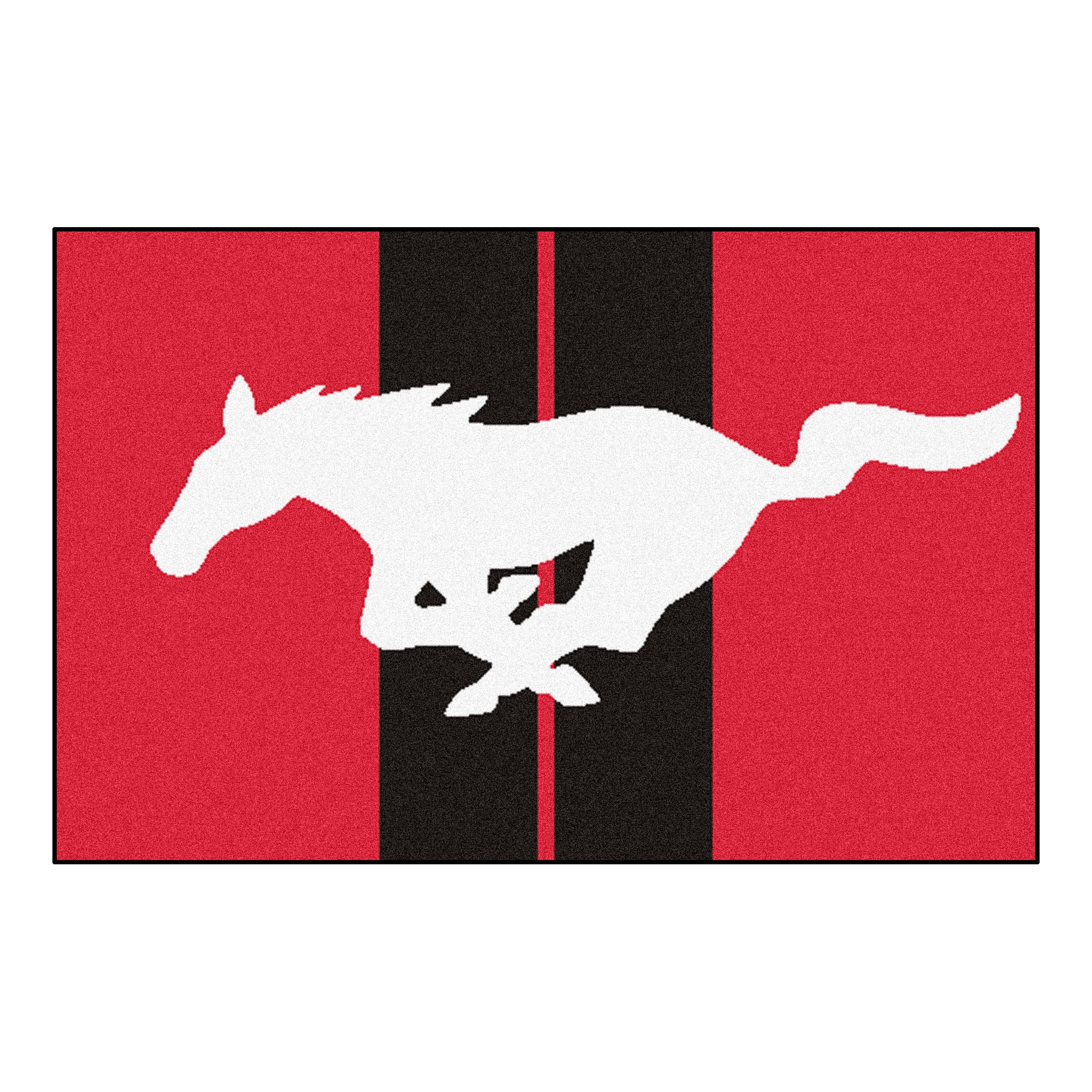 Mustang Horse Starter Rug 19"x30" - Red - Walmart.com