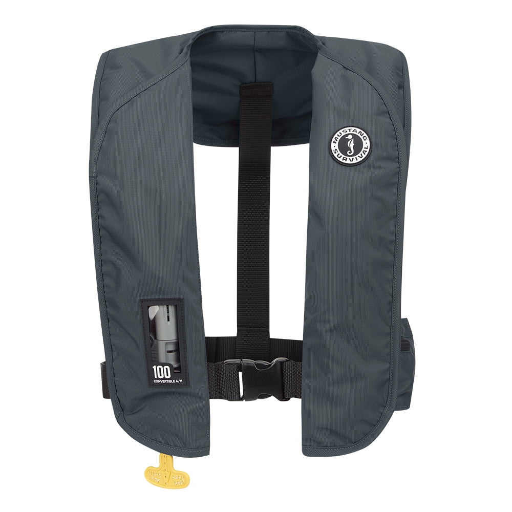Mustang MIT 100 Convertible Inflatable PFD - Admiral Grey - Walmart.com