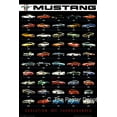 Mustang Poster History of the Ford Mustang Poster 24"x36" 1964-2013 ...