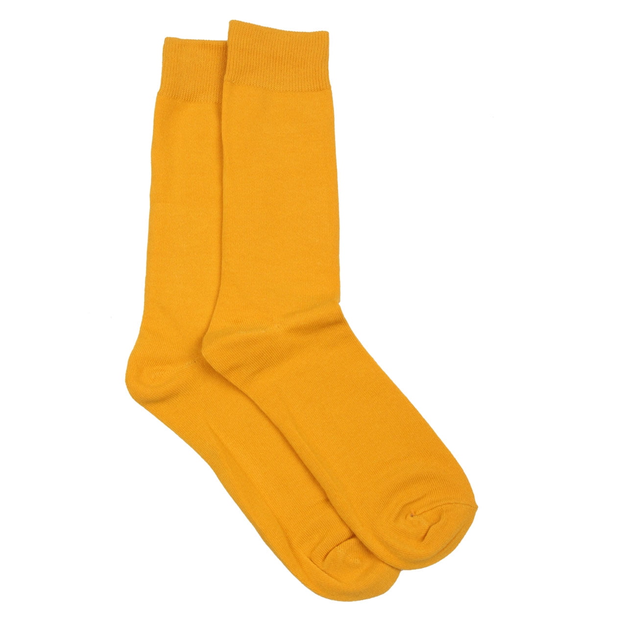 Buyyourties Designer Mens Sock, Mustard, Solid Color, Mid Calf, Cotton ...