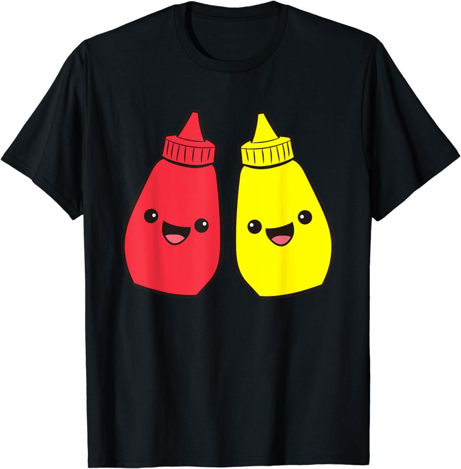 Mustard Ketchup Hot Dog Tomato Ketchup Yellow Mustard T-Shirt - Walmart.com