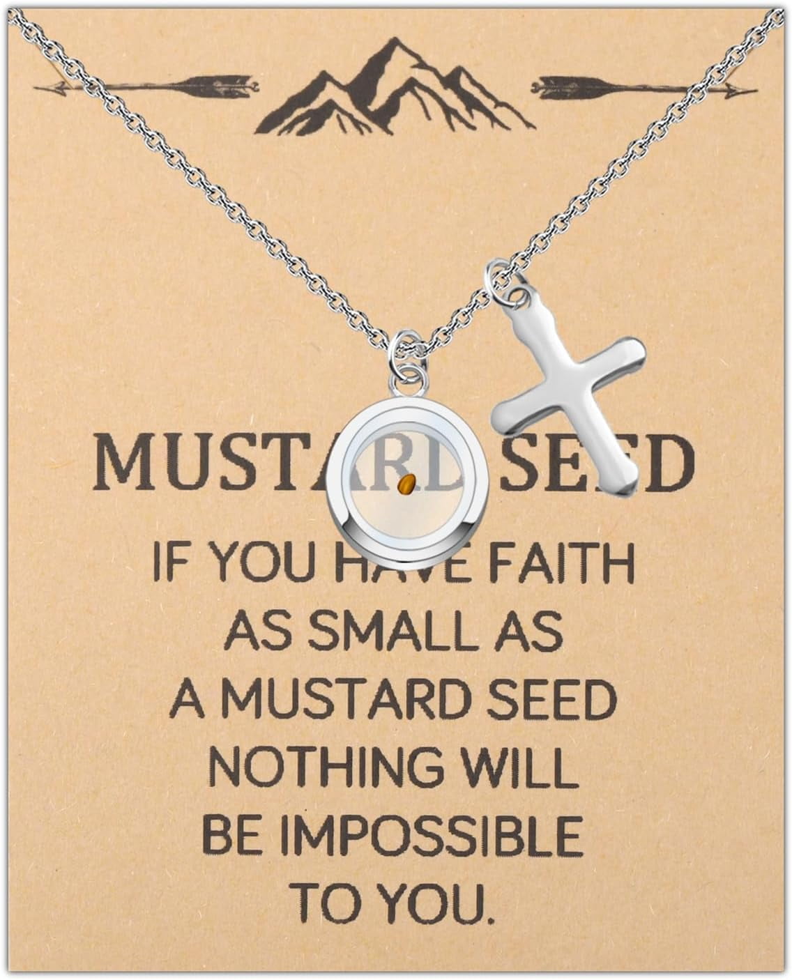 Mustard Seed Cross Necklace If You Have Faith As Small As A Mustard ...