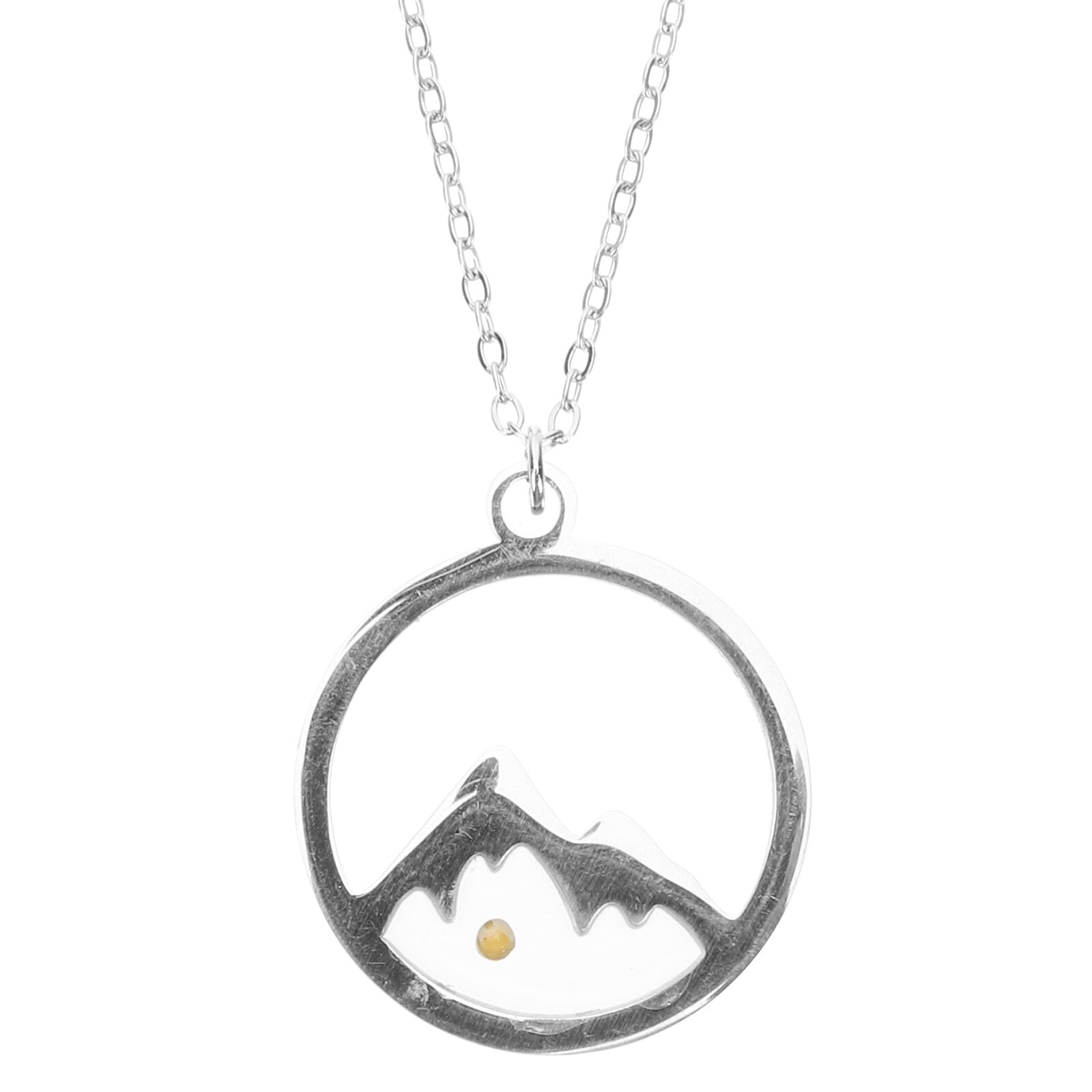 Mustard Seed Necklace Mountain Pendant Necklace Simple Necklace for Women - Walmart.com