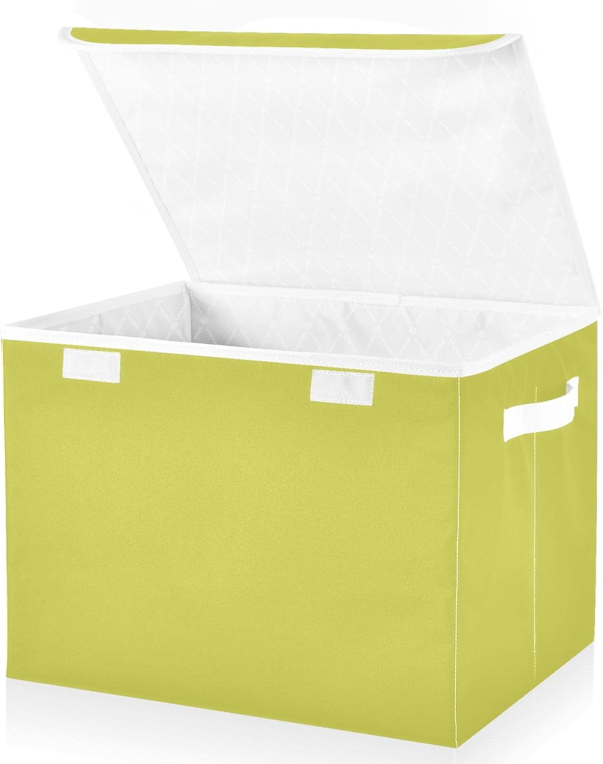 Mustard Stackable Flip-Top Storage Bin With Lid, Collapsible Storage ...