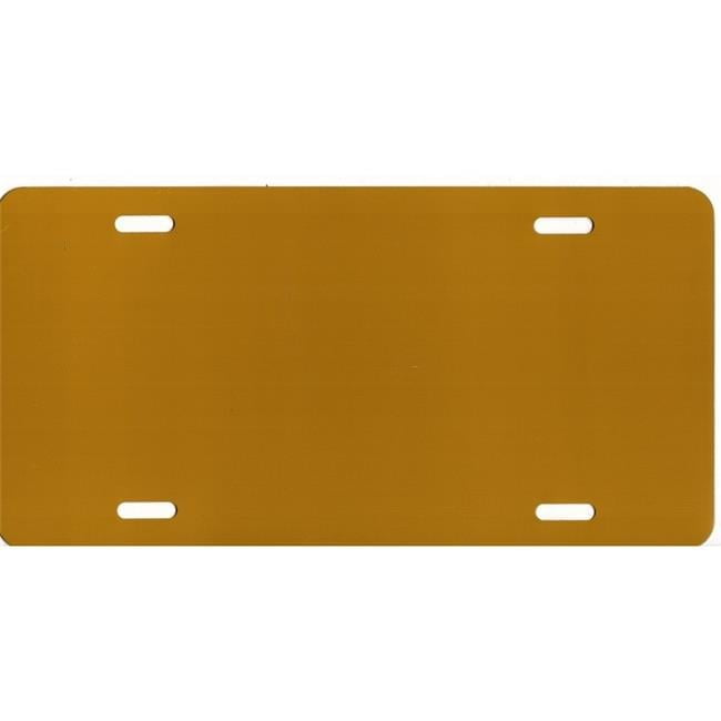 Mustard Yellow Aluminum Blank License Plate - Walmart.com