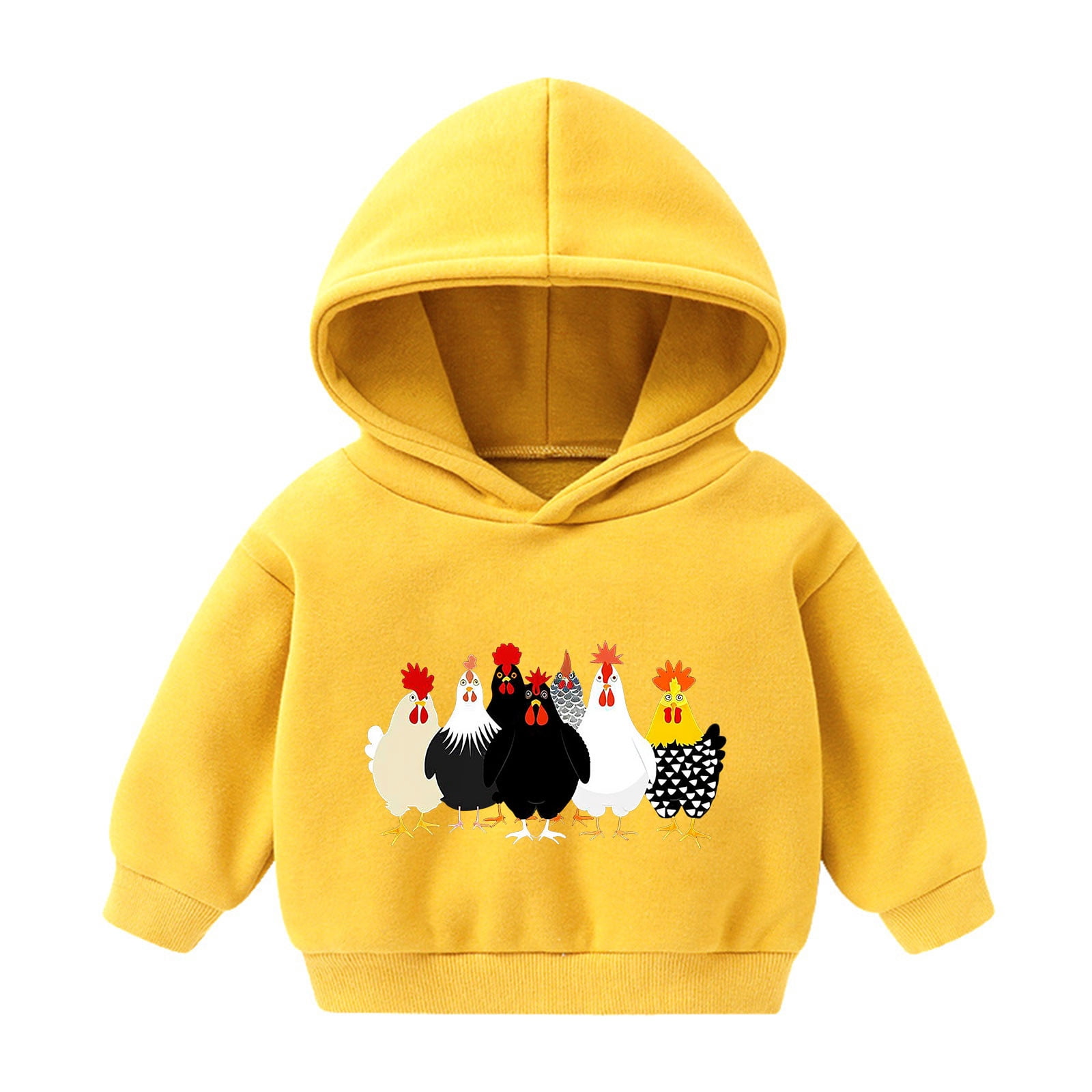 Mustard Yellow Baby Children Boy Girl Graphic Hoodies Outfit Sweatshirt ...