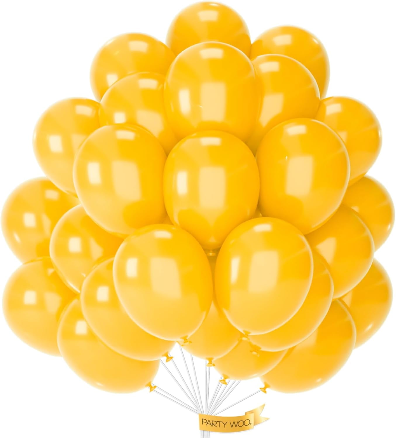 Mustard Yellow Balloons 50 pcs 12 Inch Fall Color Orange Yellow ...