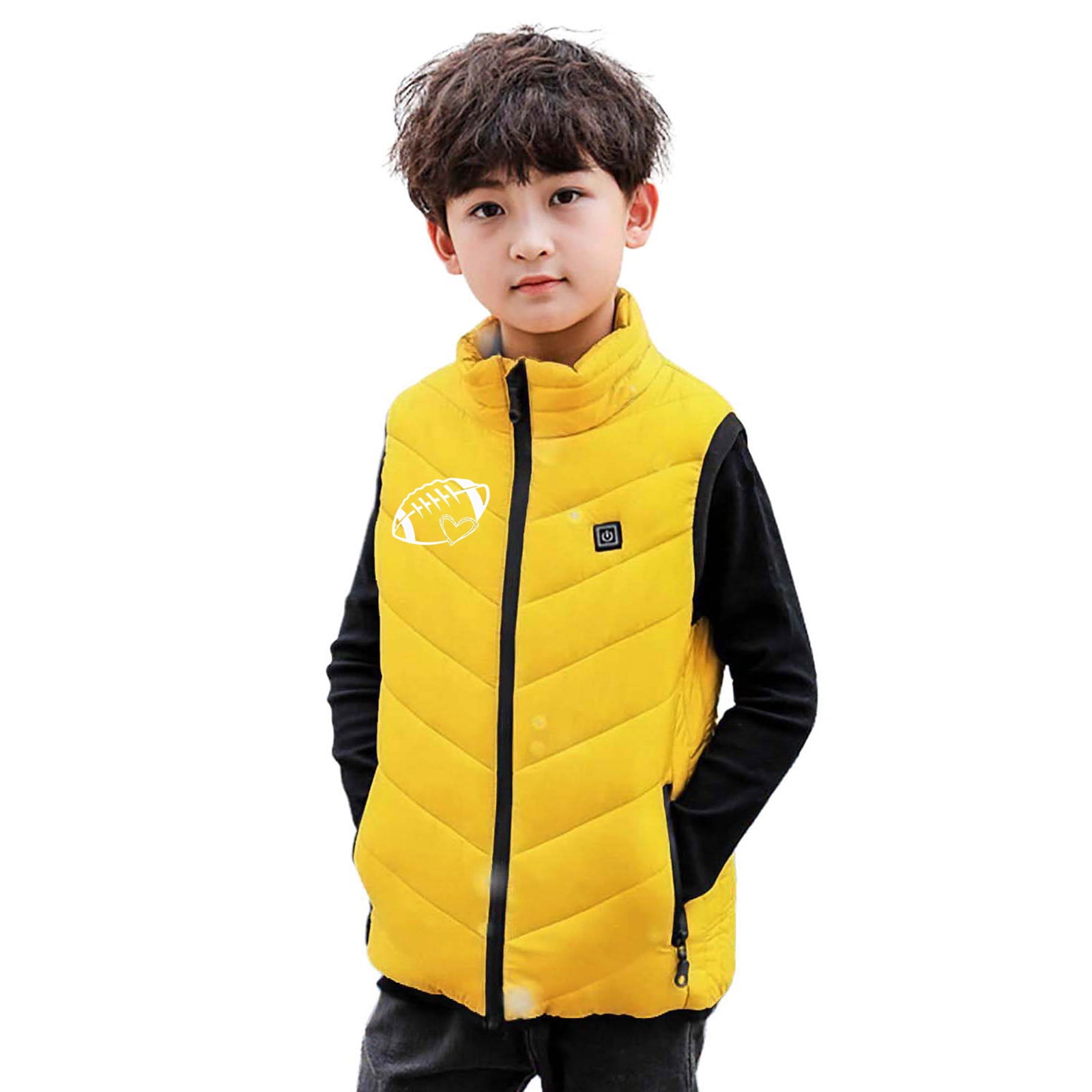 Mustard Yellow Boy Girl Children Boy Girl Print Vest Outfits for Kid ...