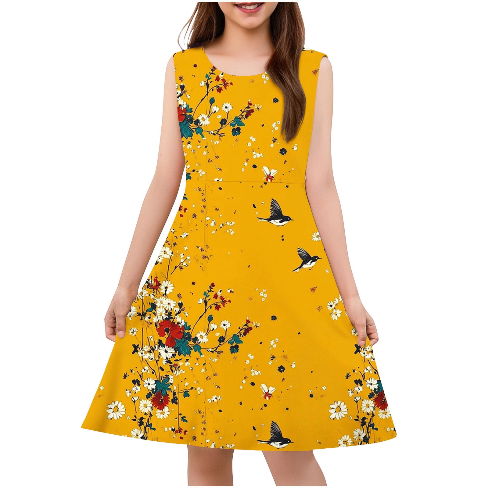 Mustard Yellow Boy Girl Floral Graphic for Children Boy Girl Summer ...