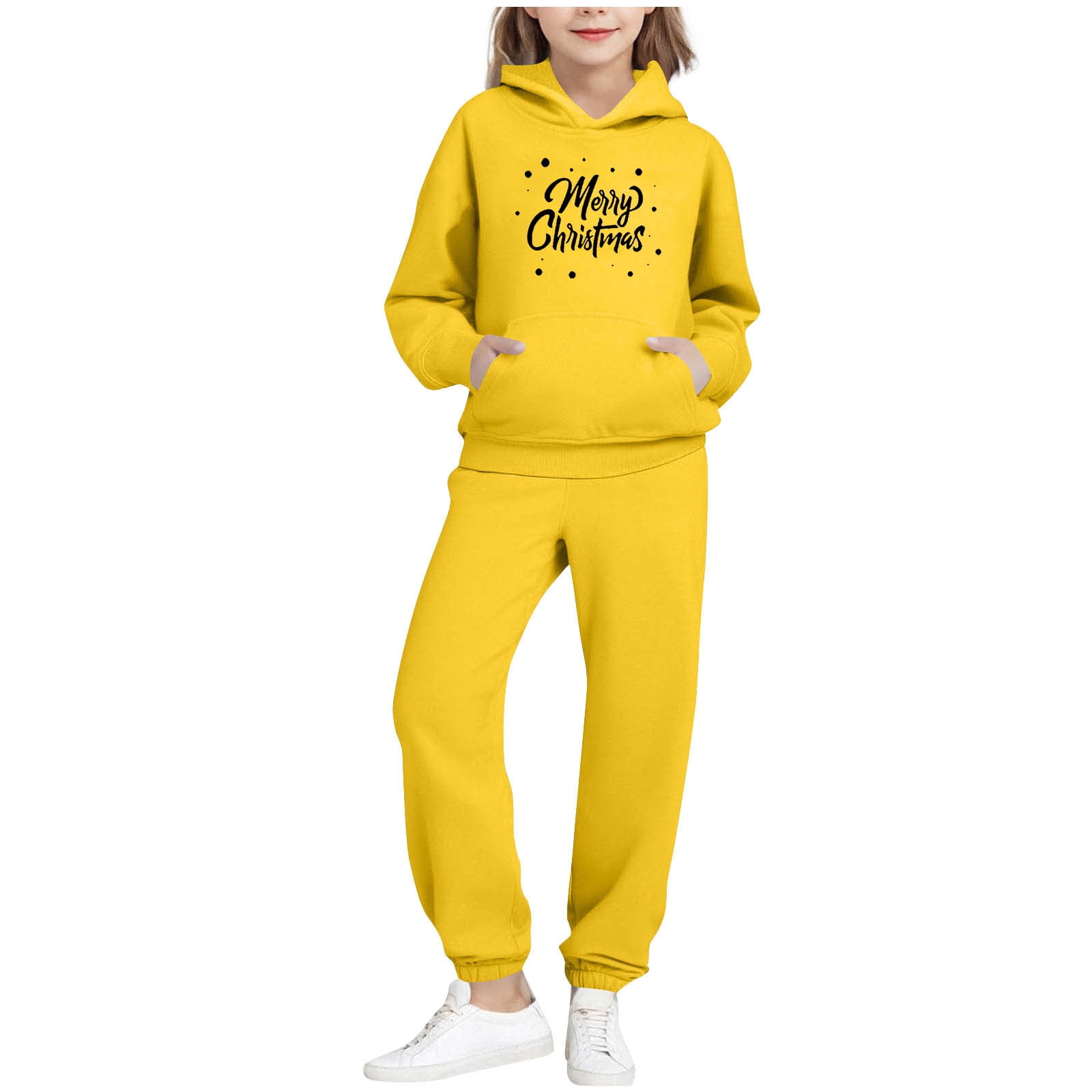 Mustard Yellow Boy Girl Track Athletic Match Festival Christmas Brunch ...