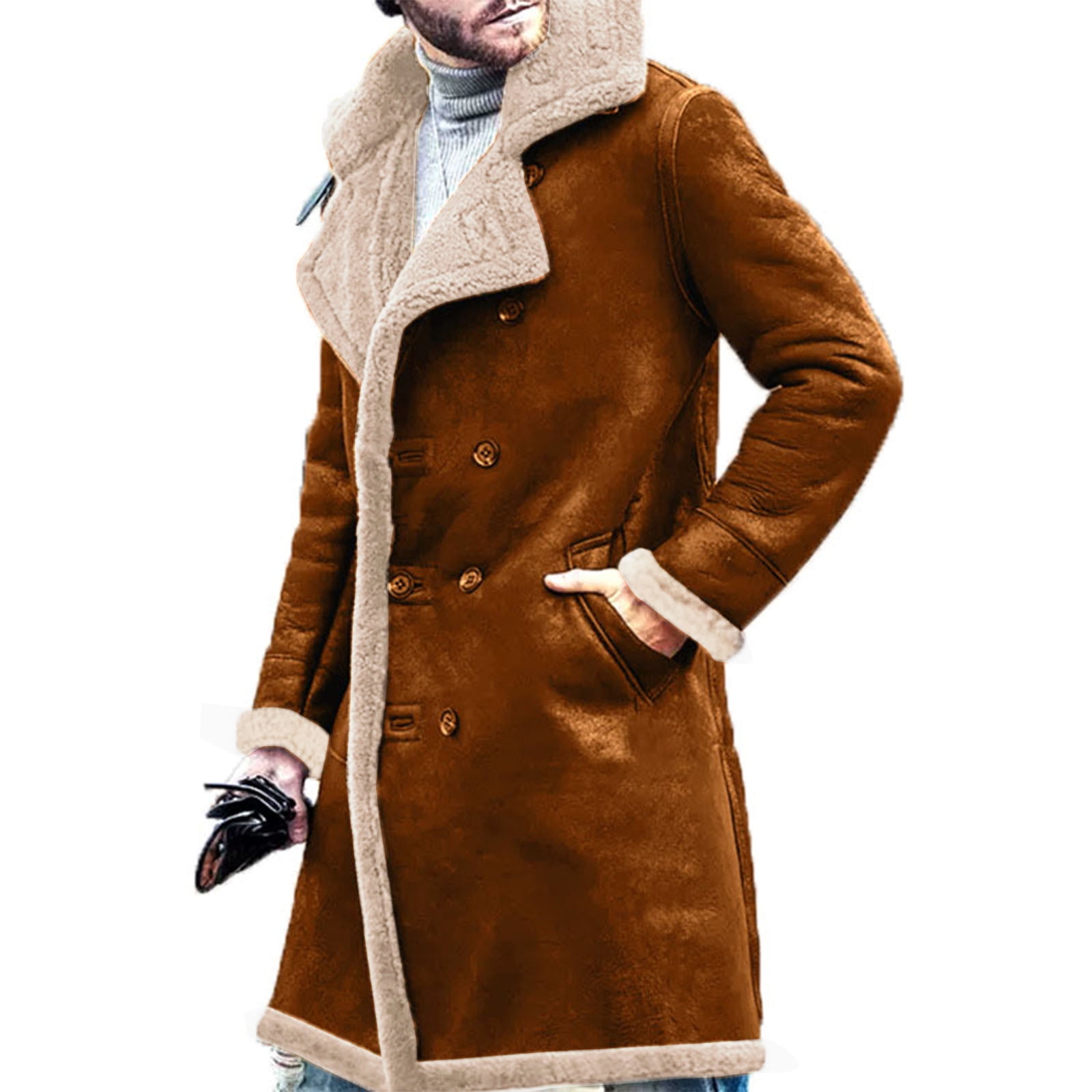 Mustard Yellow Mens Collared Neck Spandex Faux Pleather Lounge Button ...