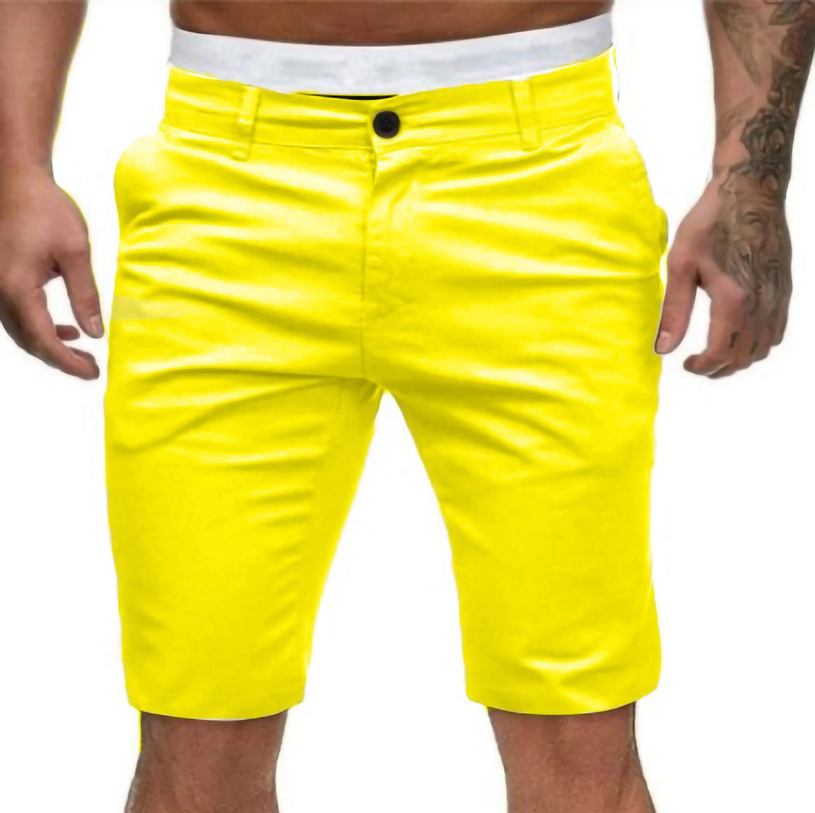Mustard Yellow Mens Pants Wild Cargo Workout Athletic Jogger Pants ...