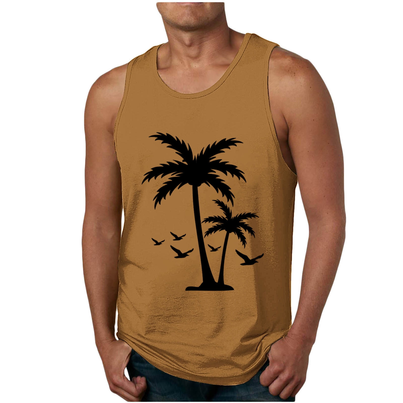 Mustard Yellow Track Gym Beach Lounge Jogger Vest for Man Fall Summer ...