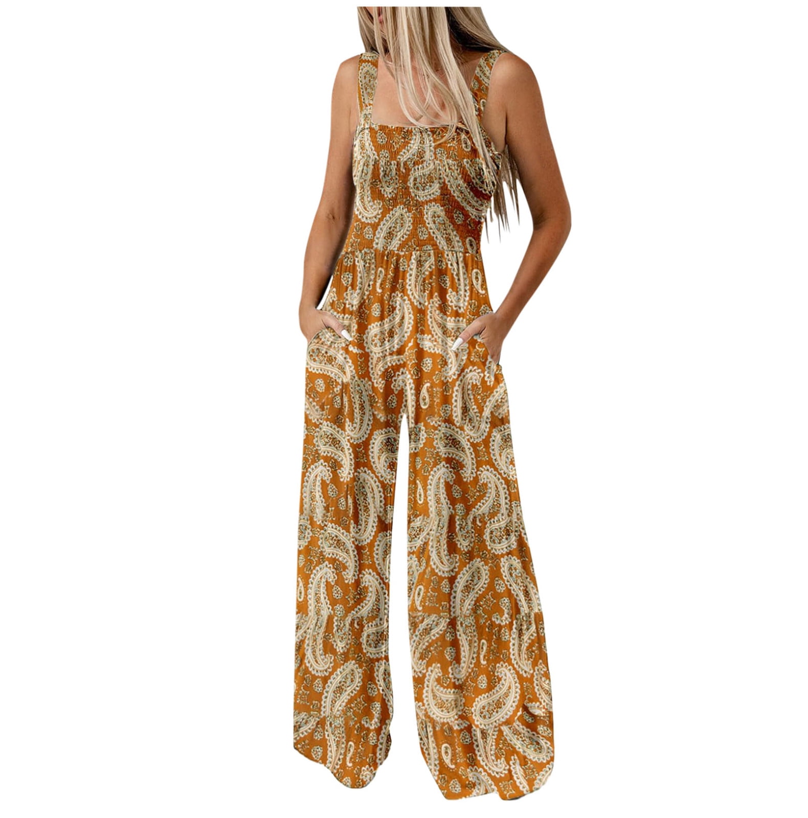 Mustard Yellow Women Brunch Coveralls Coveralls Pants Catsuit for Teen ...
