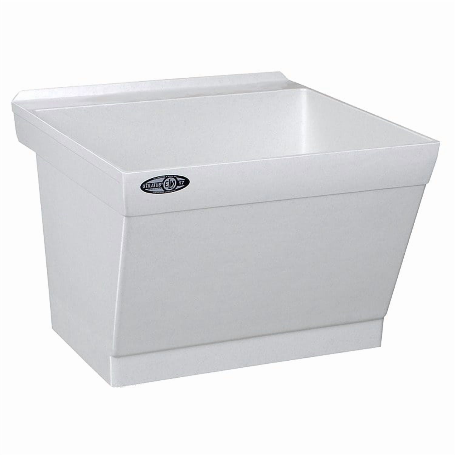 Mustee 17W Utilatub Durastone 23"W x 23-1/2"D Wall-Mount Laundry ...