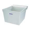 Mustee 17W Utilatub Laundry Tub Wall Mount, 23.5-Inch x 23-Inch, White ...