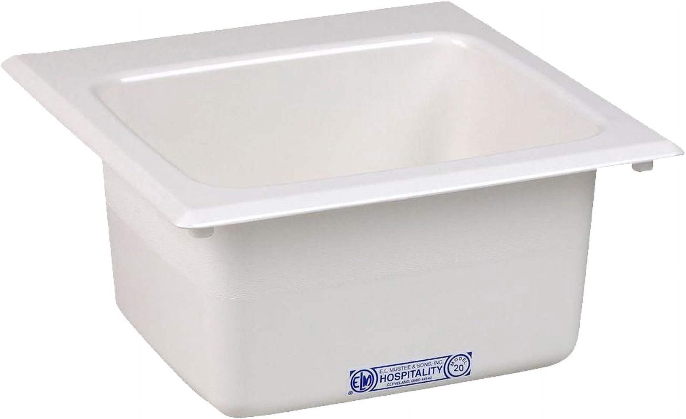 Mustee 20 Bar Sink, 15-Inch x 15-Inch, White - Walmart.com