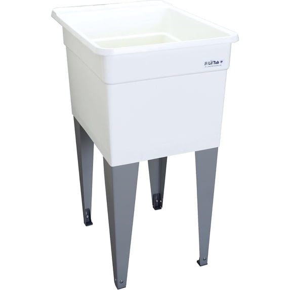 Mustee Lil'Tub Utilatub Laundry Utility Tub Floor Mount - Polypropylene ...