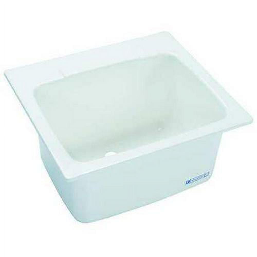 Mustee Deep Laundry Utility Sink, Drop-In, Fiberglass, 22 in L x 25 in ...