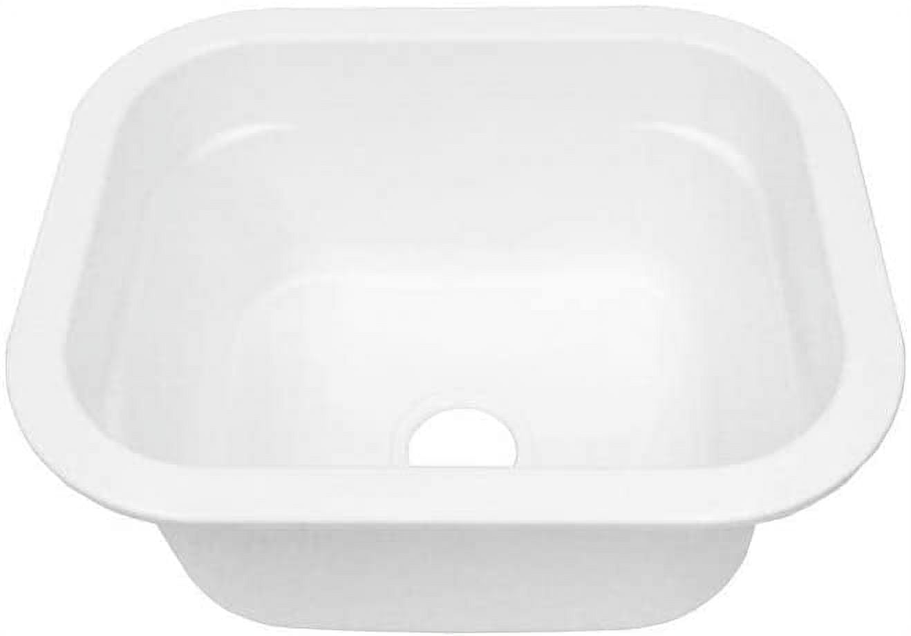 Mustee 2218 Vector 12 Gal Undermount Utility Sink, White - Walmart.com