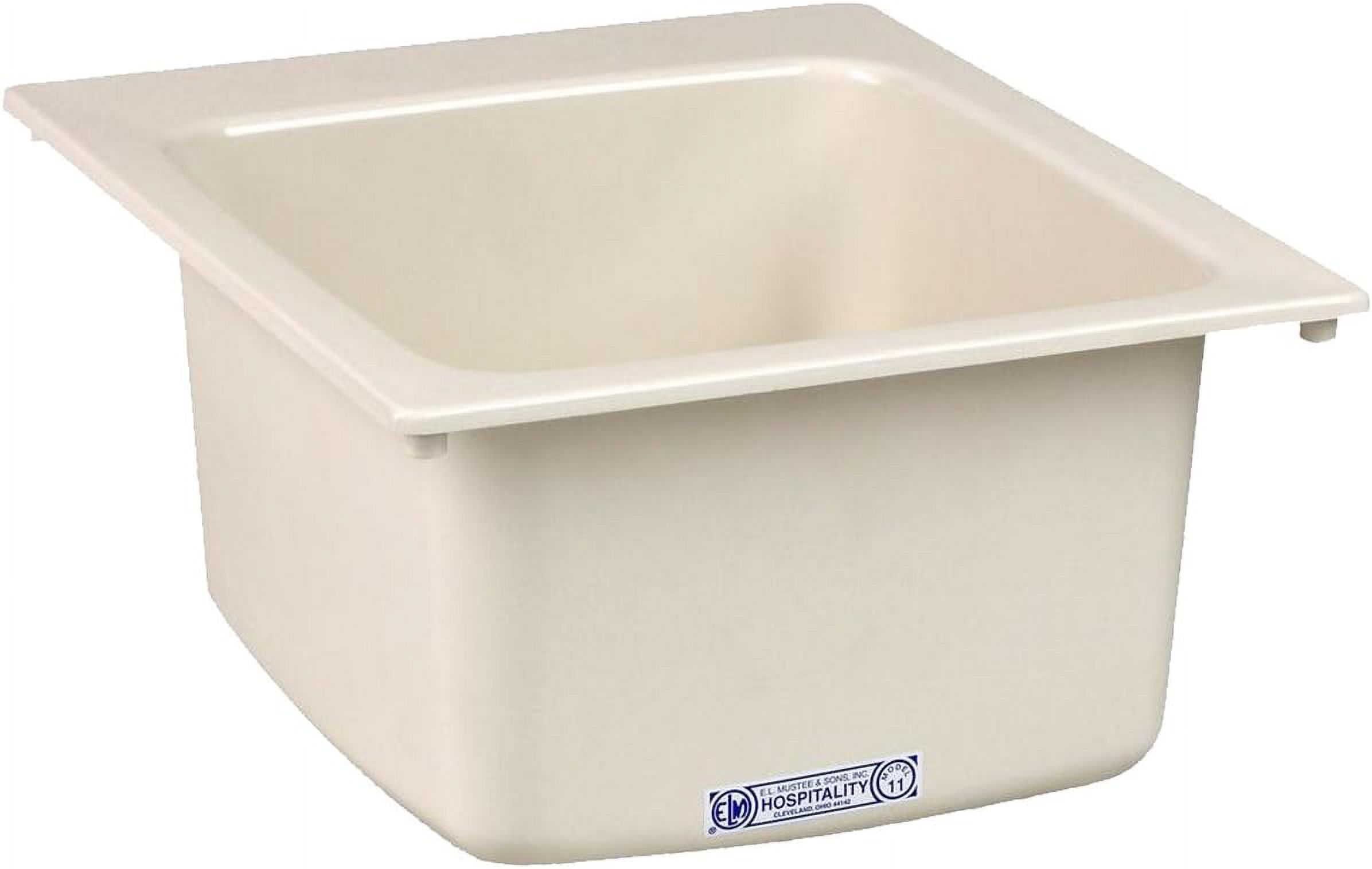 Mustee & Sons 11 17" Drop In Single Basin Fiberglass Utility Sink - Off ...
