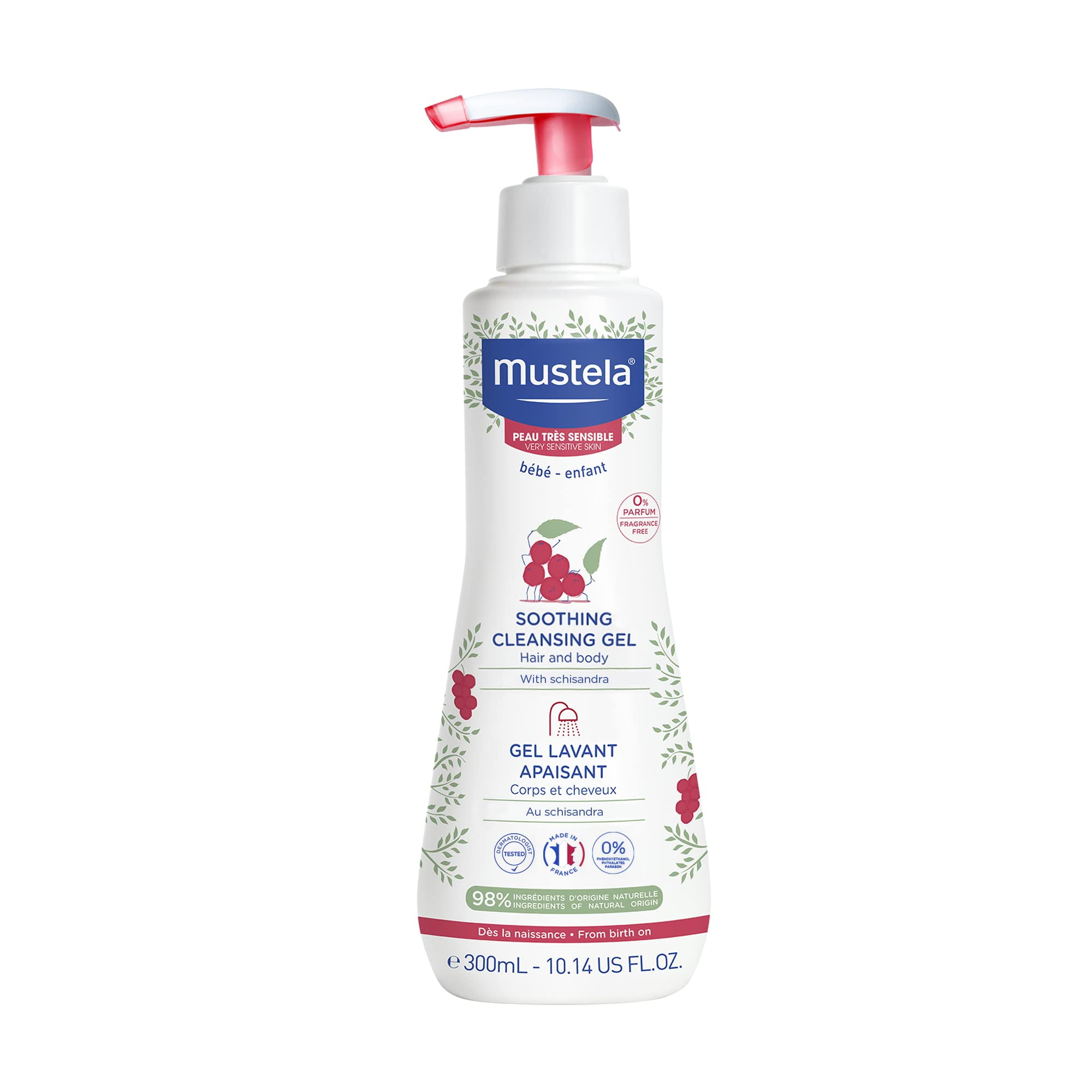 Mustela Baby Soothing Cleansing TMA2 Gel - Fragrance-Free Hair & Body ...
