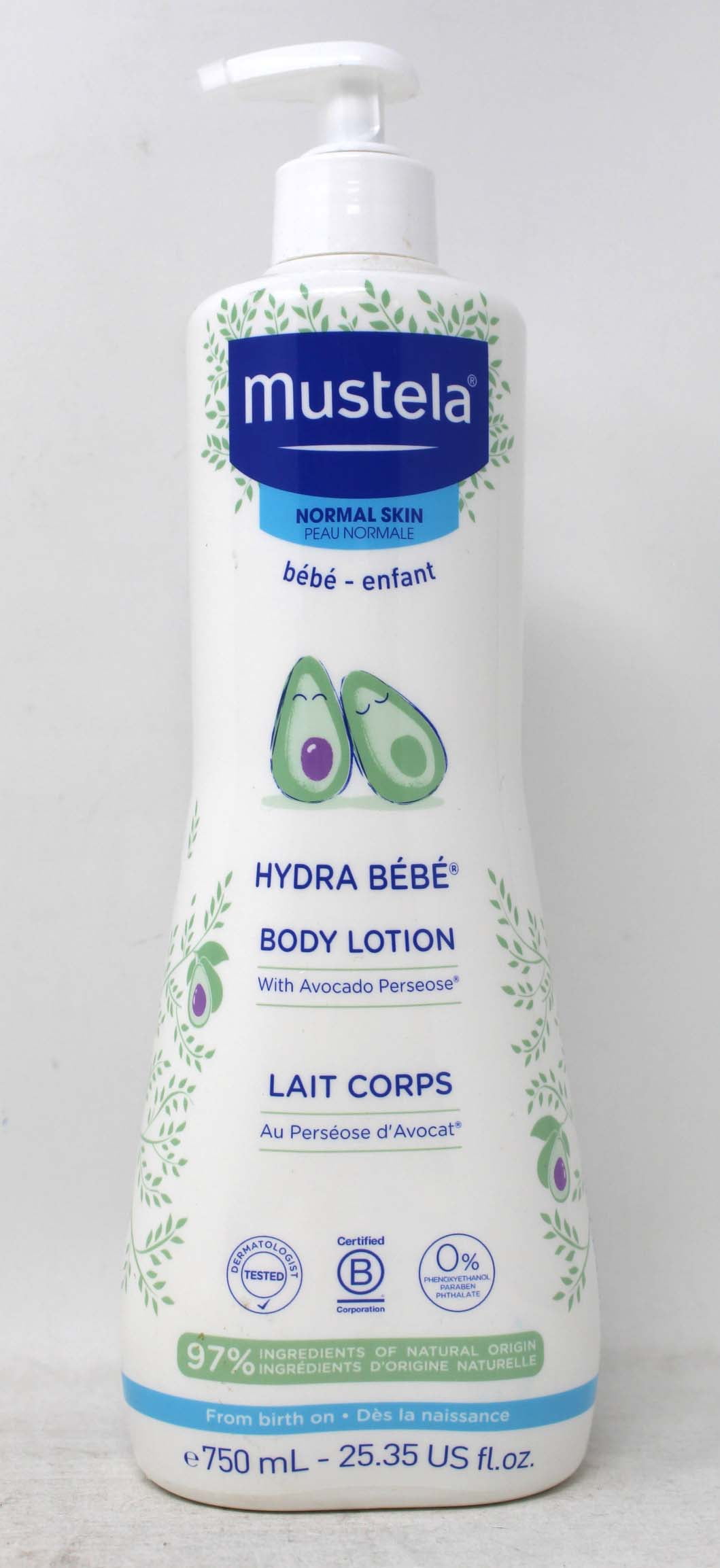 Mustela Baby Lotion, Hydra Bebe, 25.35 fl. oz, Long-Lasting Moisture ...
