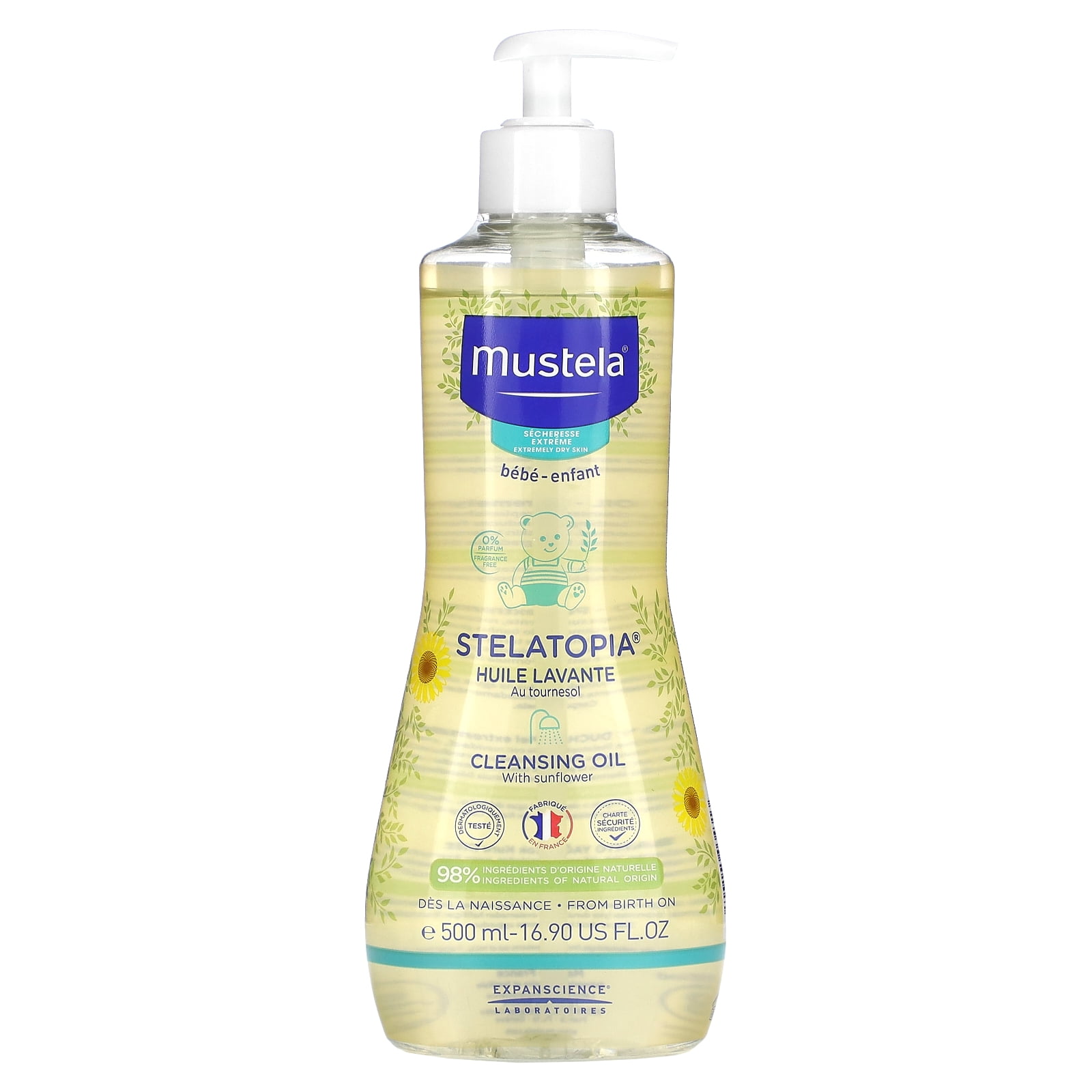 Mustela Stelatopia Eczema-Prone Skin Cleansing Oil - Baby Body Wash ...