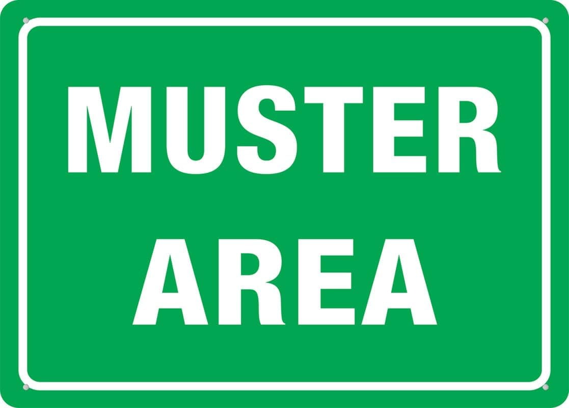 Muster Area 8X12 in Metal Signs Aluminum Sign Pre-Drilled Holes For ...
