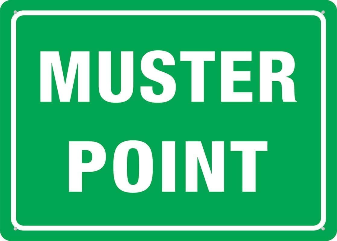 Muster Point Metal Tin Warning Sign Aluminum Indoor Outdoor 8×12 Inch ...