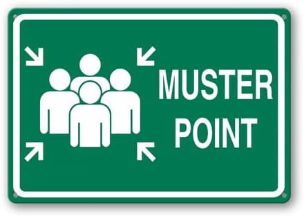 Muster Point Sign 8x12inch Rust Free Metal Aluminum Signs for Indoor ...