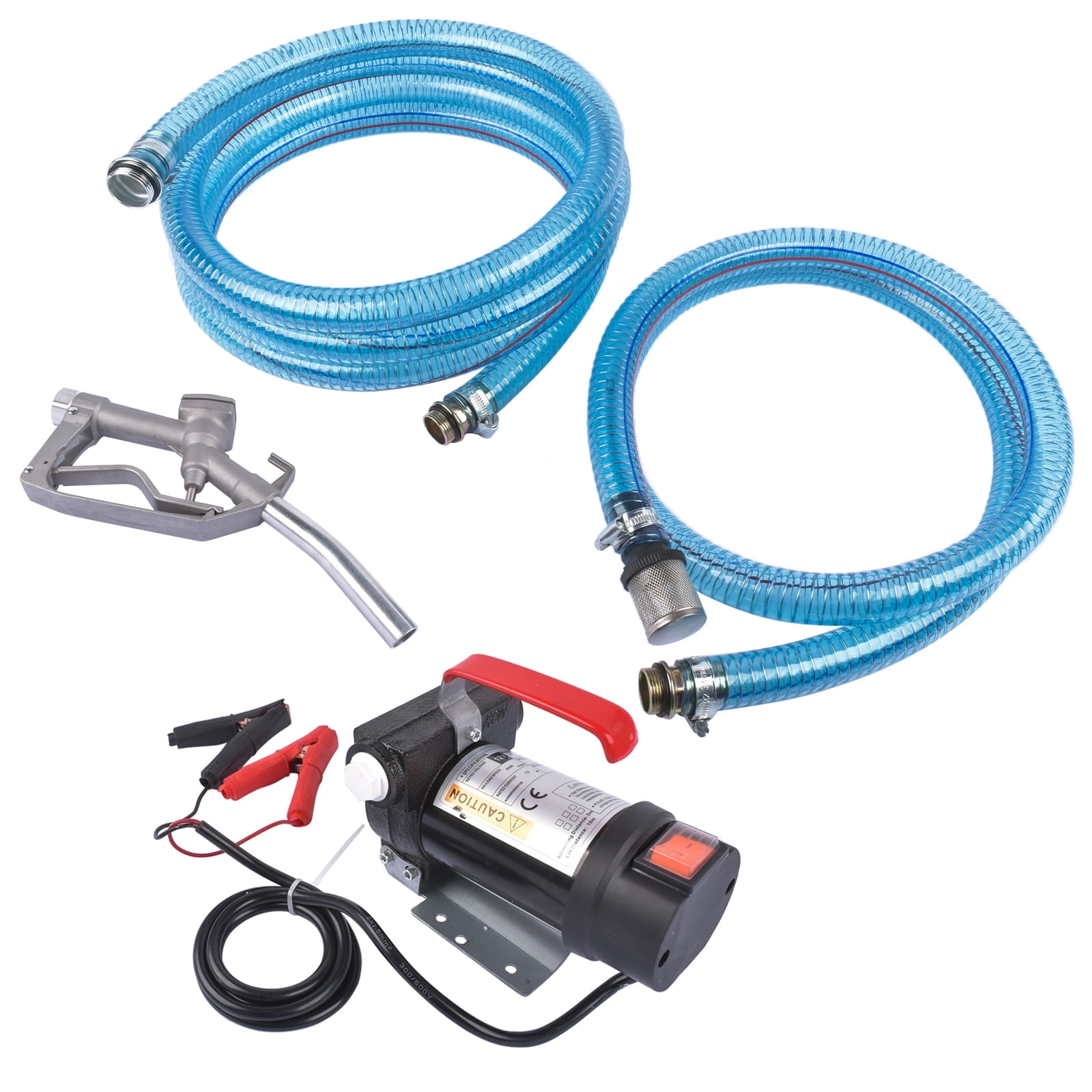 Mustrod 12 Volt 12GPM Fuel Transfer Pump with Nozzle Kit 45L/min 3600R ...
