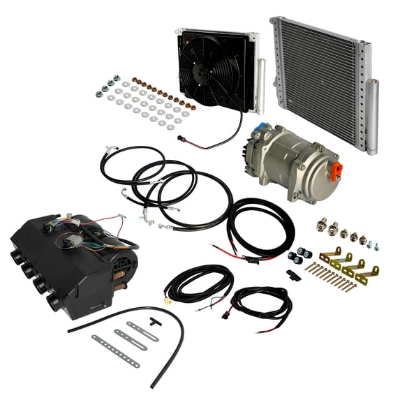 Mustrod 12V Universal Underdash Car Air Conditioner Electric A/C Unit ...