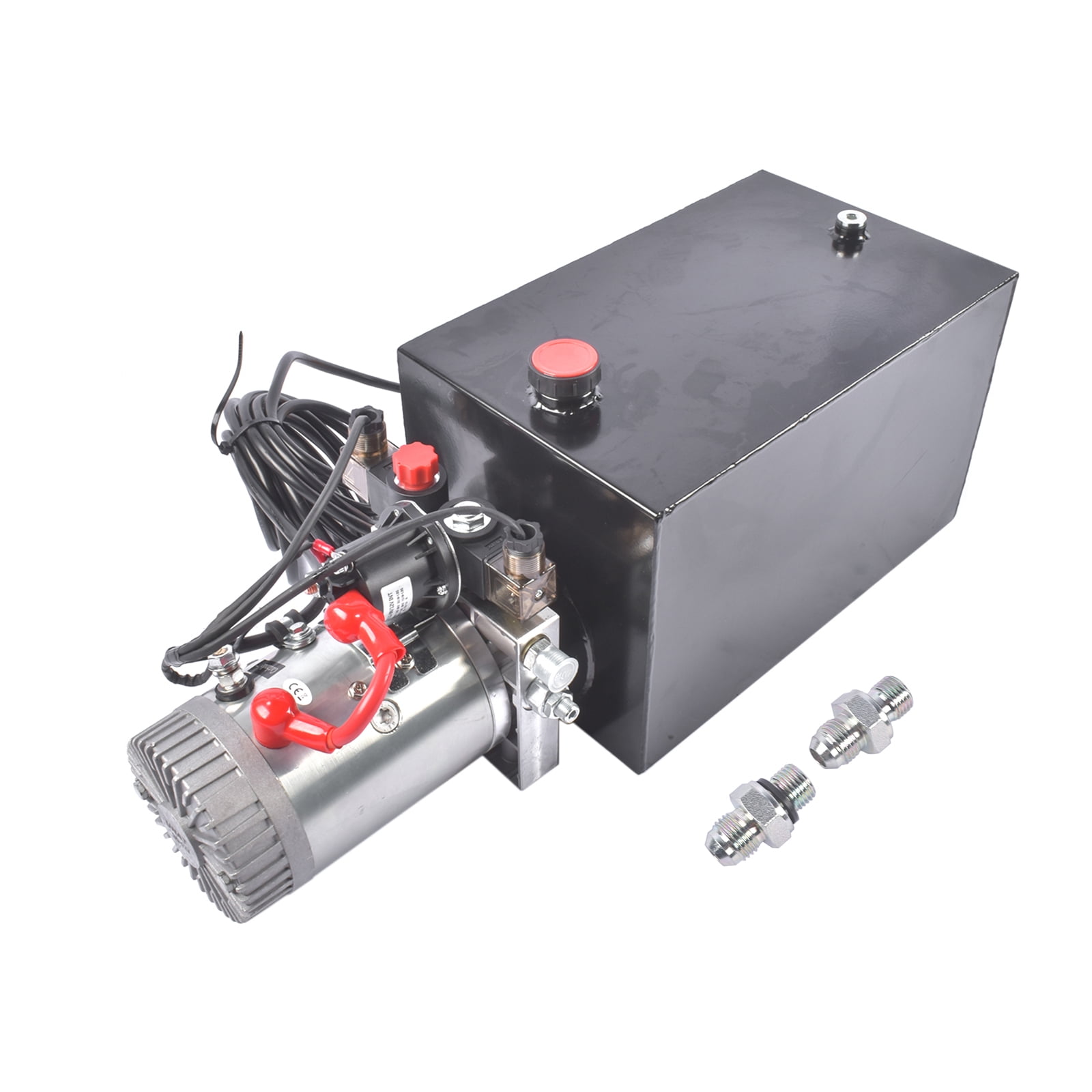 Mustrod 15 Quart Hydraulic Pump DC 12V Dump Trailer Pump Power Unit ...
