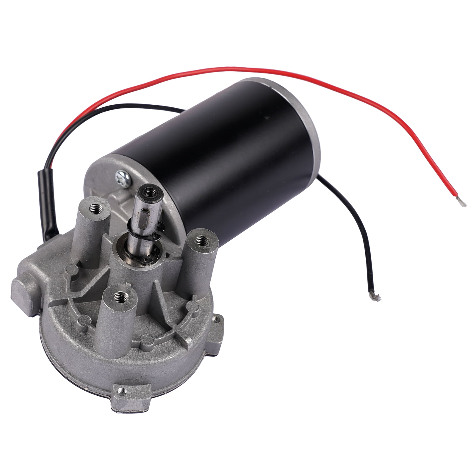 Mustrod 24V 45W 220 RPM Electric Worm Gear Motor Right Angle Reversible ...