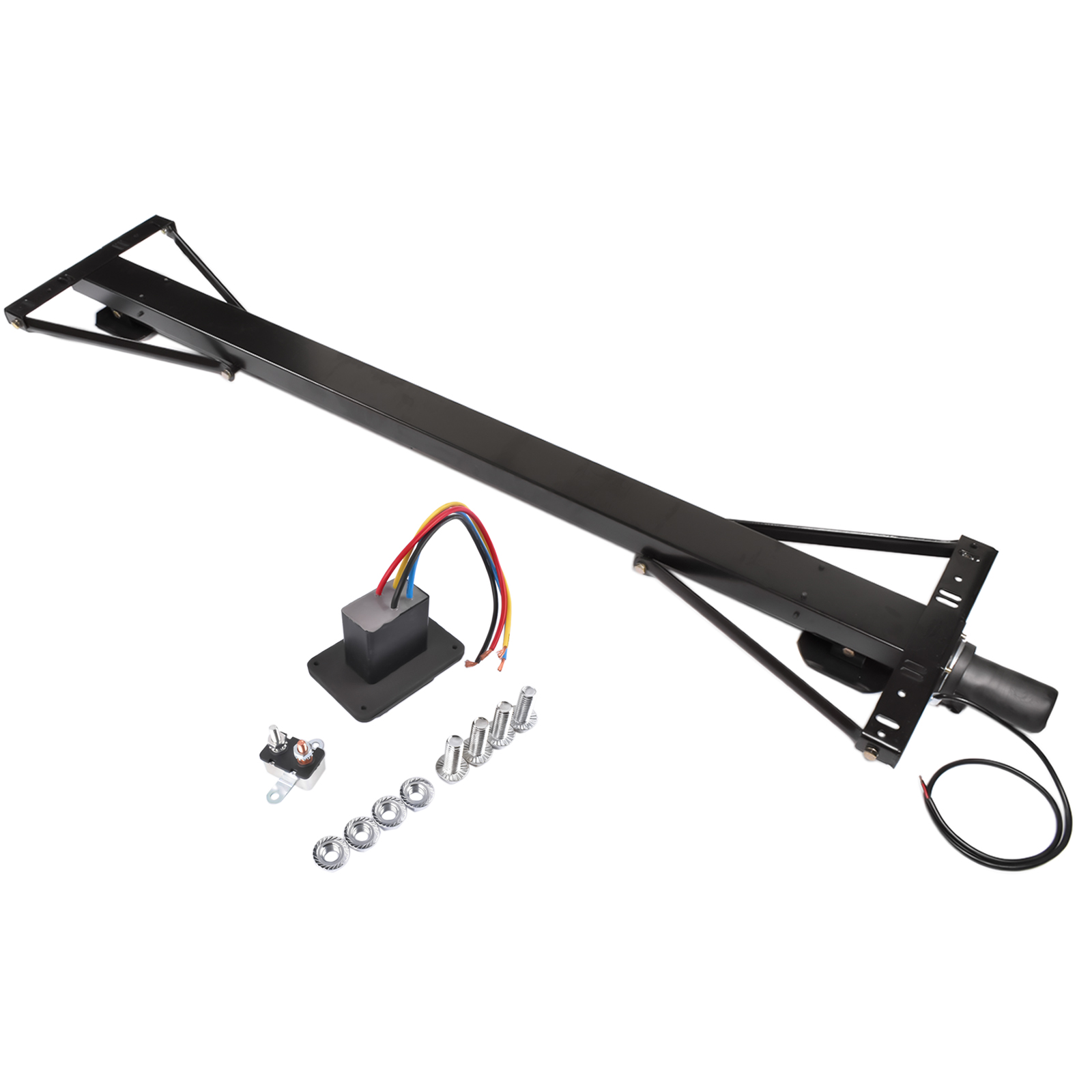 Mustrod 298707 Black Adjustable Universal Rear Trailer Stabilizer Jack ...