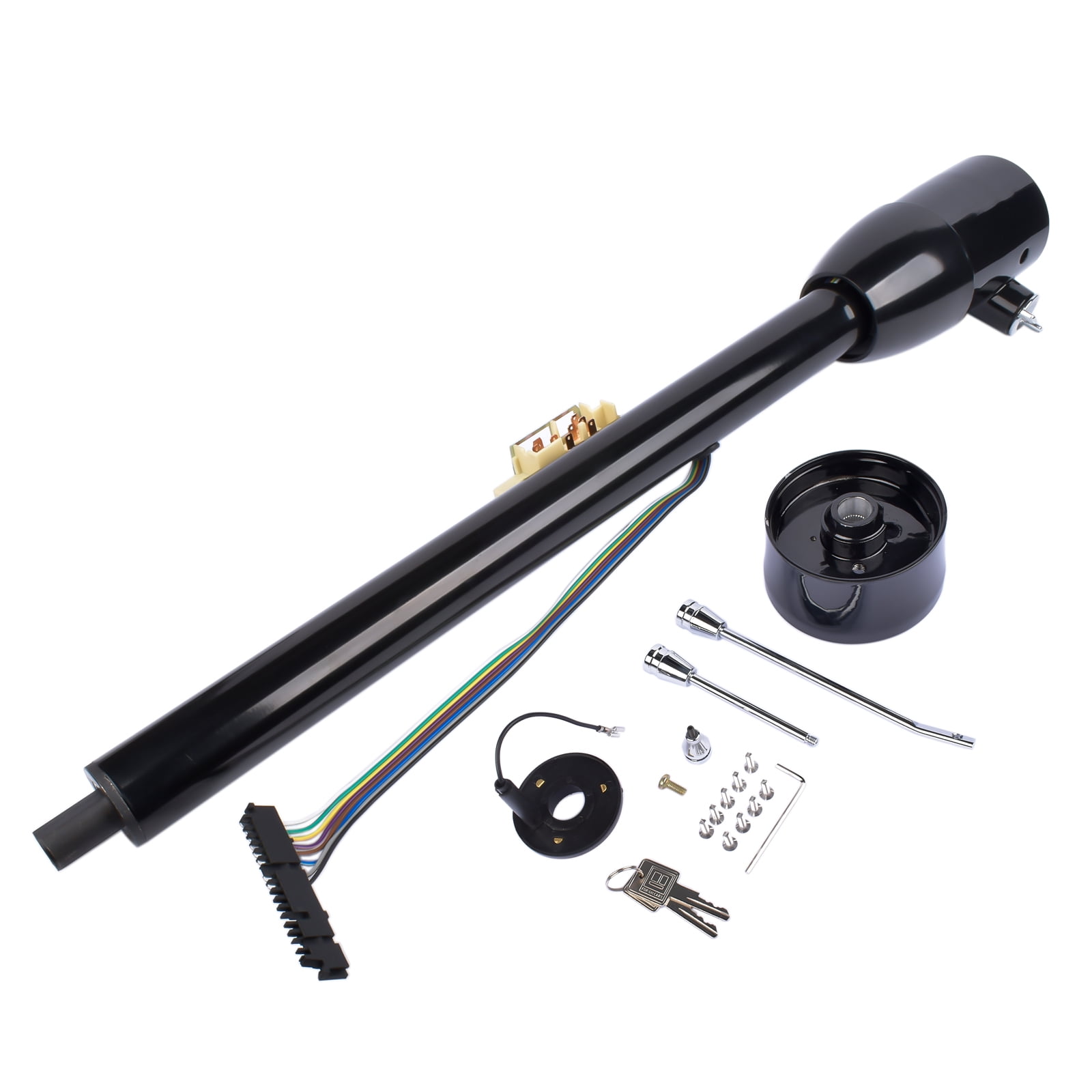 Mustrod 32" Keyed Stainless Tilt Steering Column GM Black Painted ...