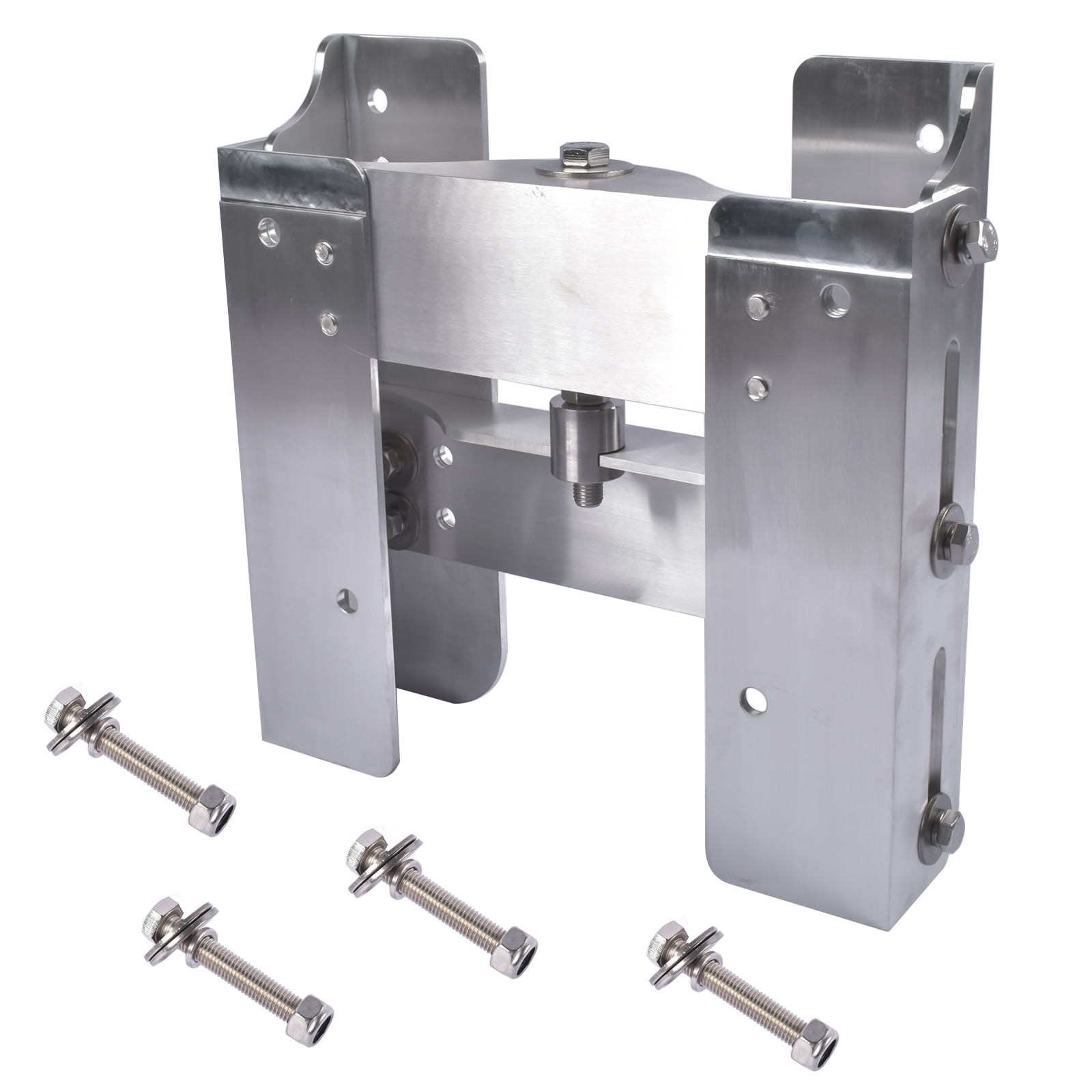 Mustrod Adjustable 4'' Set Back Jack Plate Aluminum Manual Power Lift ...