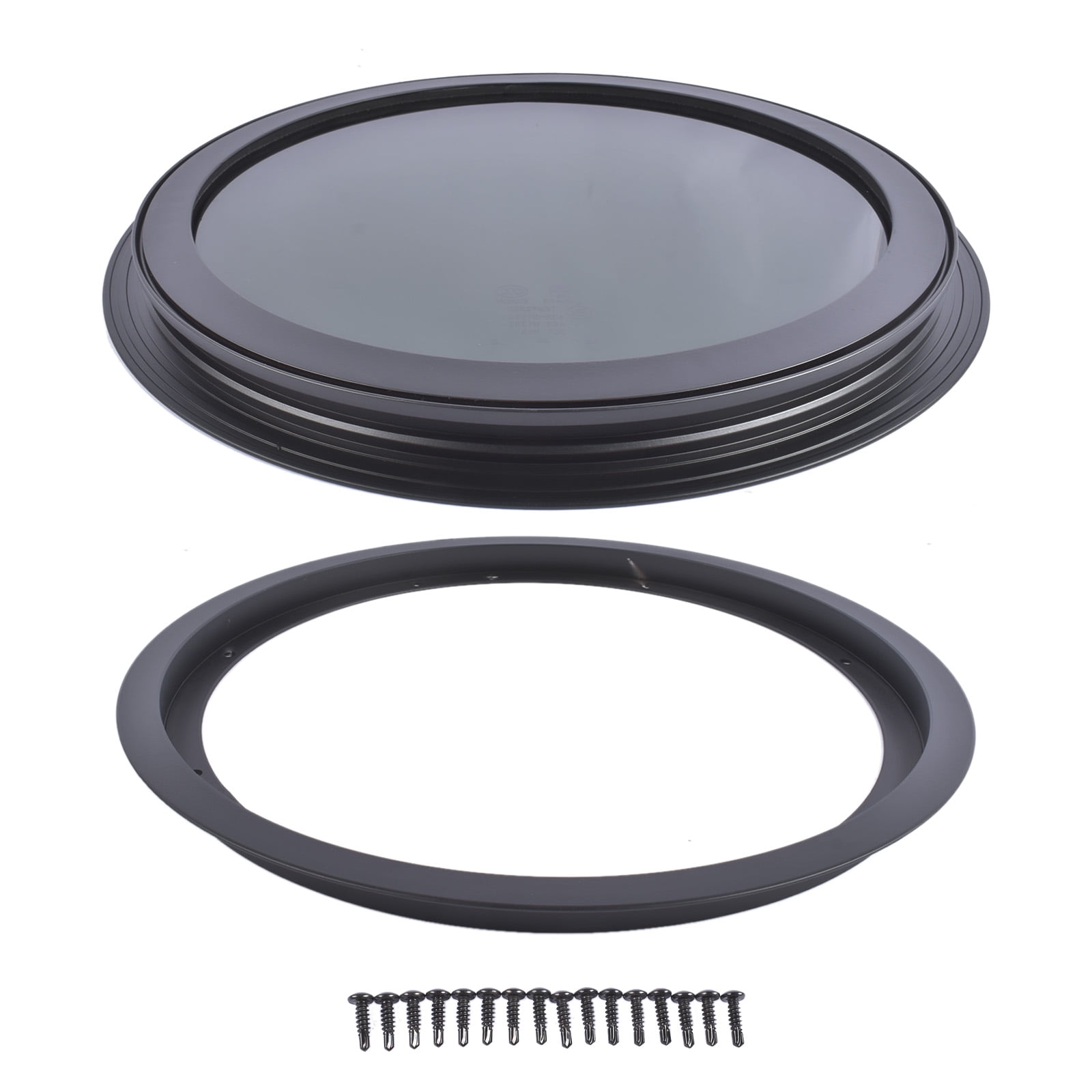 Mustrod Dia 13" Round Fixed RV Window Tempered Tinted Glass for RV ...