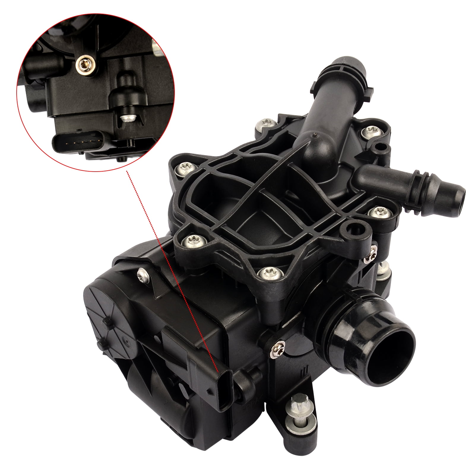 Mustrod Engine Cooling Water Coolant Thermostat Assembly for BMW 320i ...