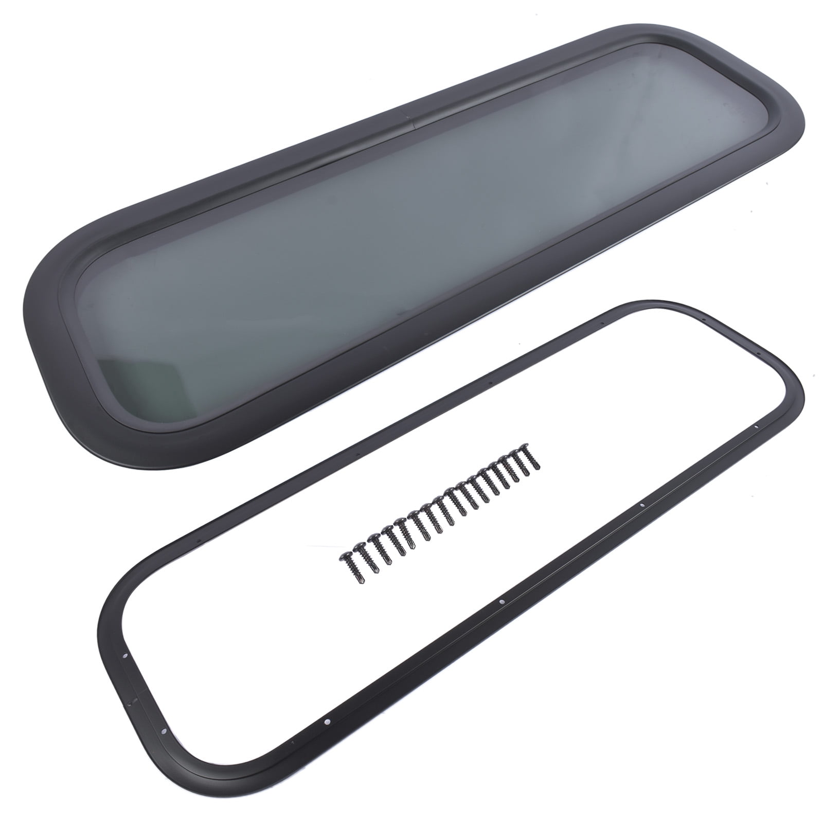 Mustrod Fixed RV Window 33" W x 10" H Tempered Tinted Glass ...