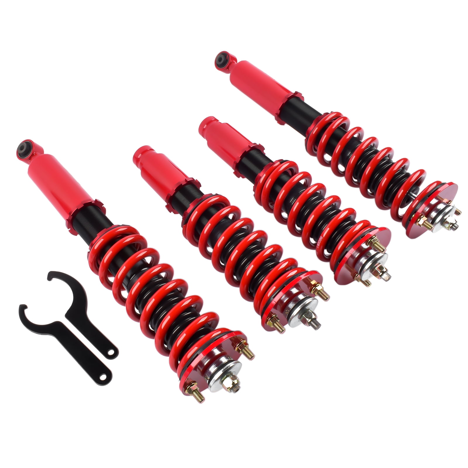 Mustrod Front Rear Coilover Spring & Shock Suspension Kit Adjustable ...