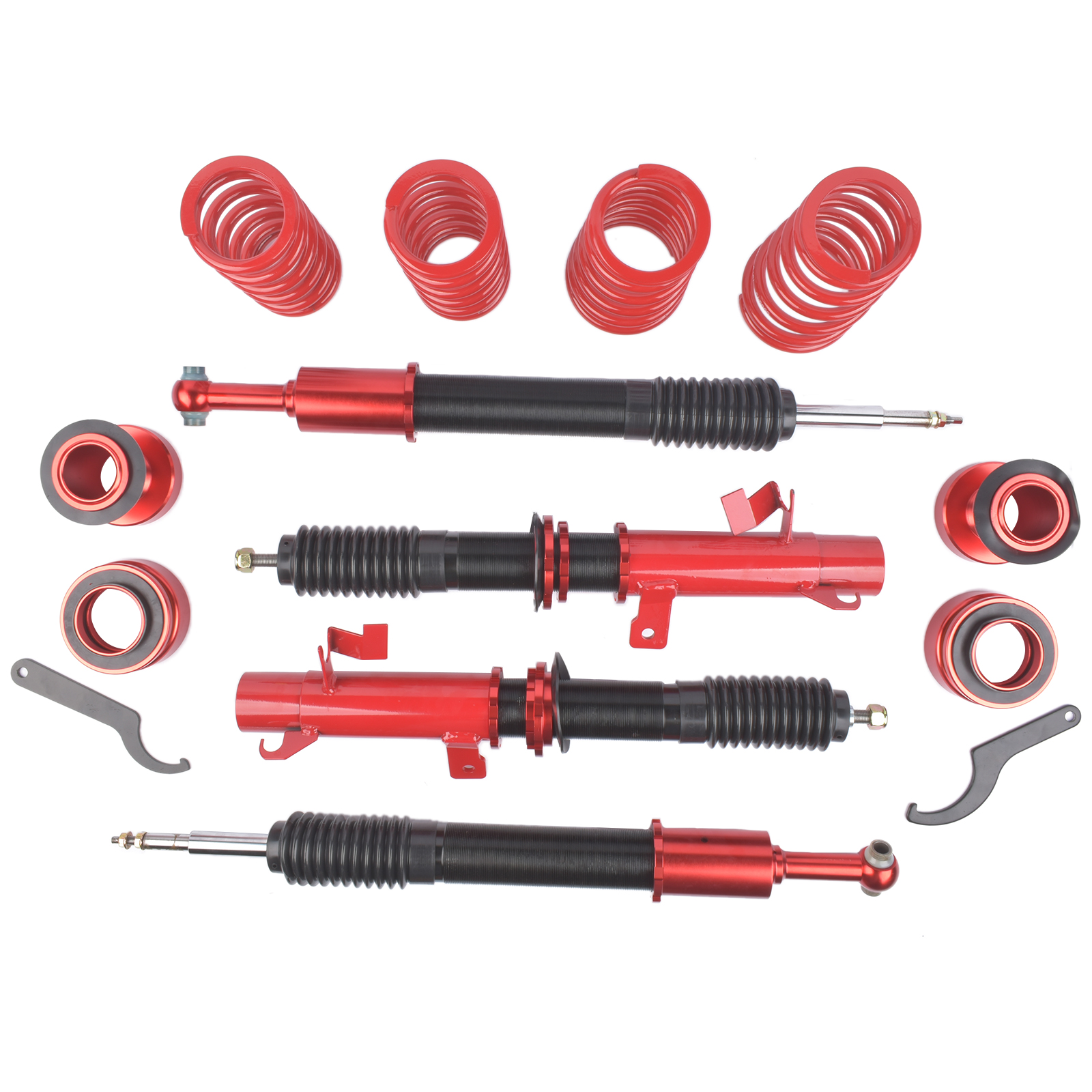Mustrod Front Rear Coilovers Suspension Shocks Struts Kit for Mazda 3 4 ...