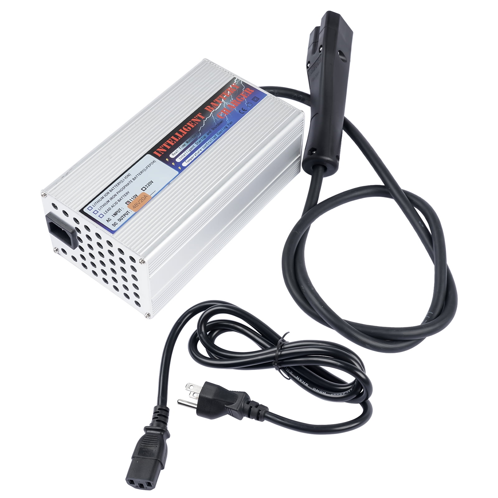 Mustrod Golf Cart Battery Charger 48V 20Amp Triangle 3 Pin Plug for ...