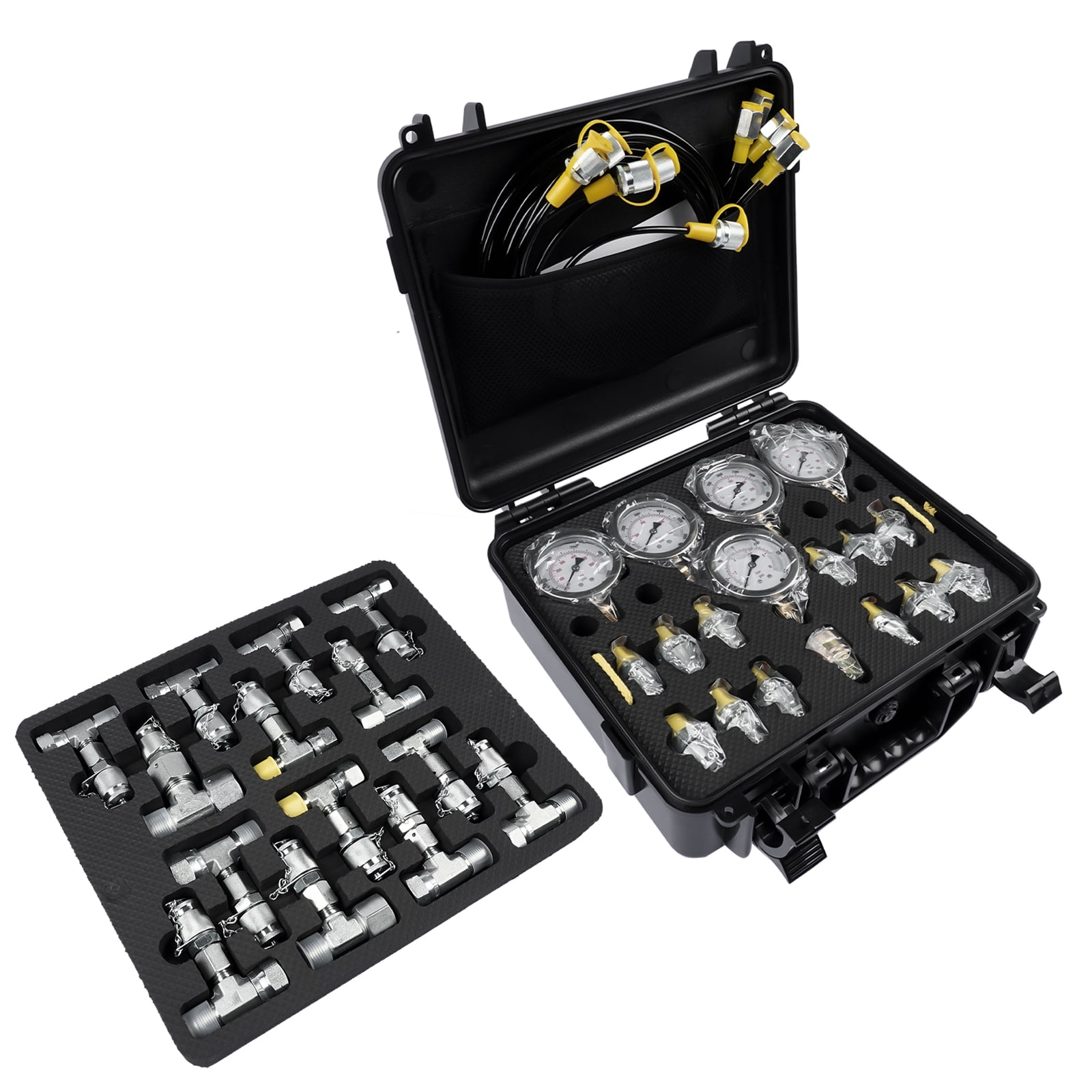 Mustrod Portable Hydraulic Pressure Test Kit with 5 Gauges 13 Test ...