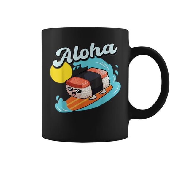 Musubi Aloha Surfer Musubi Hawaiian Food Coffee Mugs - Walmart.com