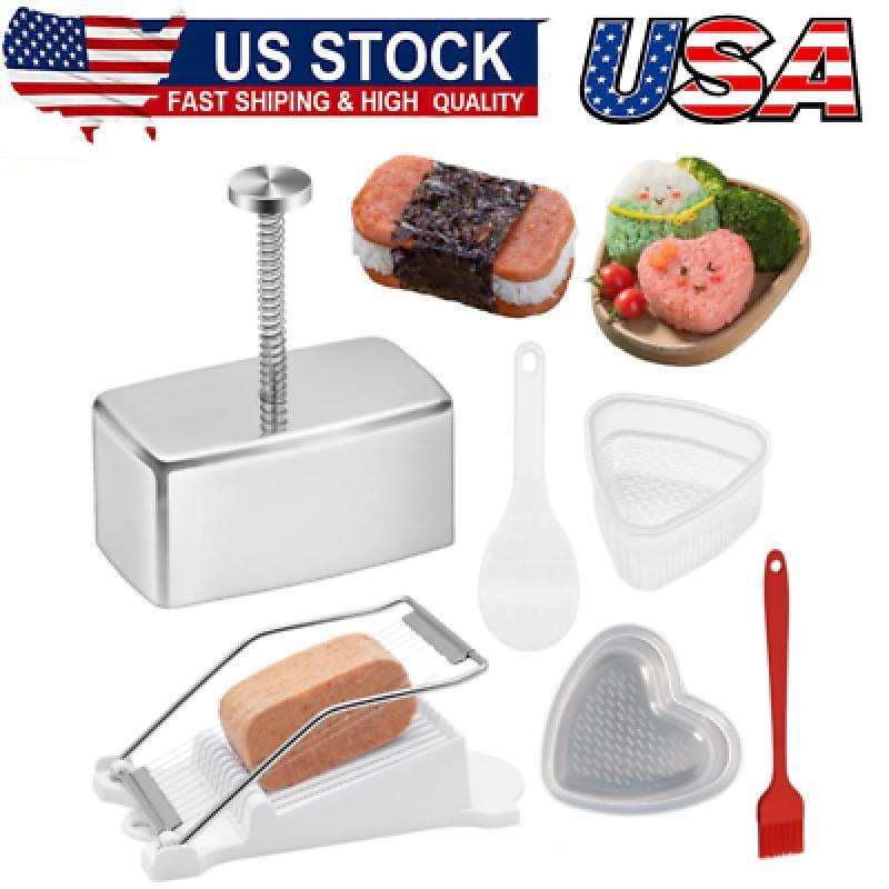 Musubi Mold Kit 6 PCS, Stainless Steel Musubi Press Mold Onigiri Mold ...